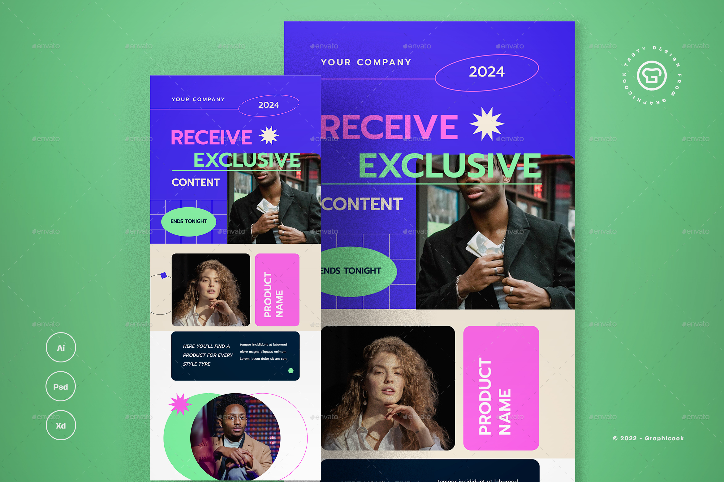 Aesthetic Email Newsletter, Web Elements | GraphicRiver