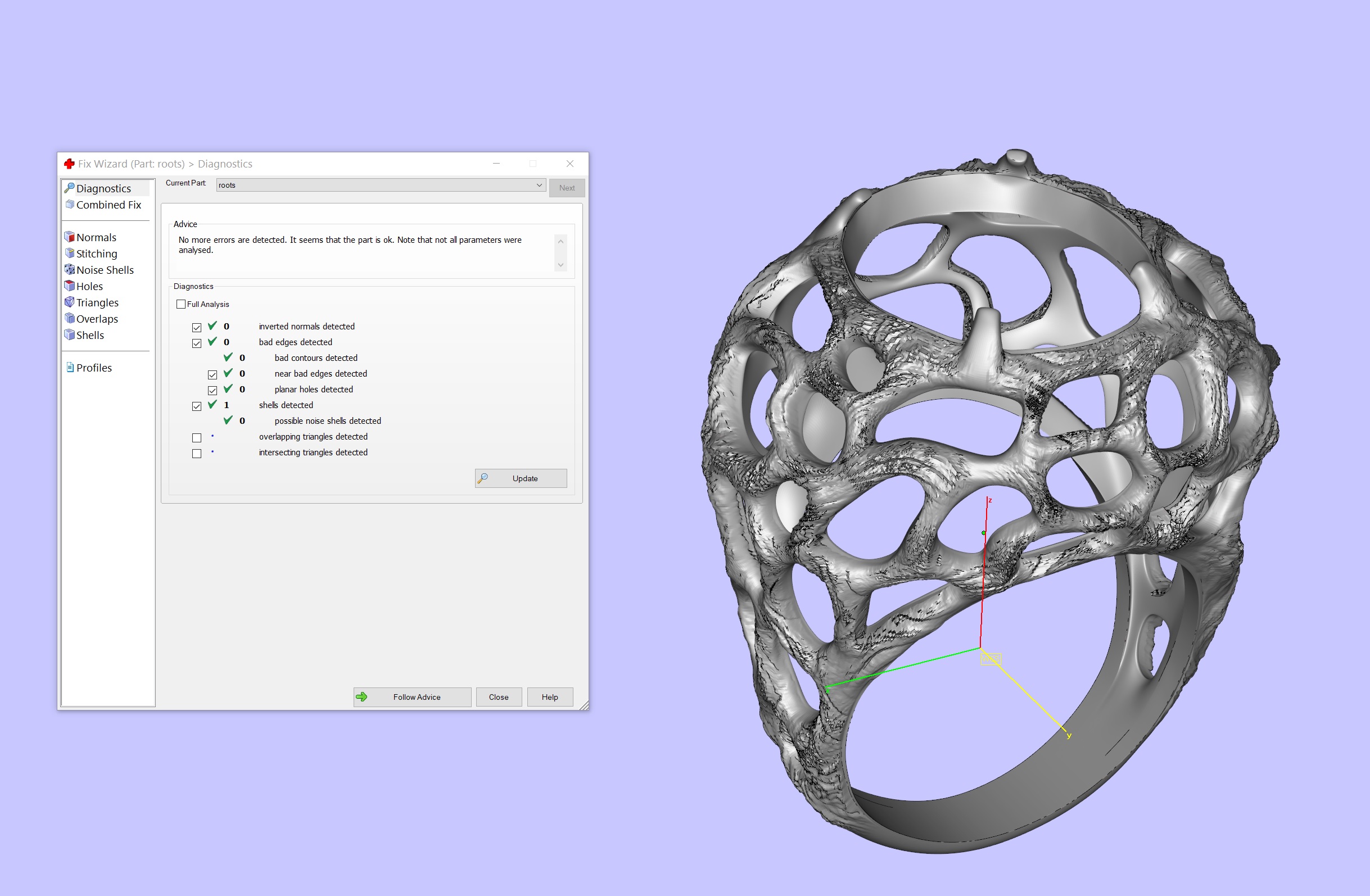 2 rings roots 3D print model by papcarlo | 3DOcean