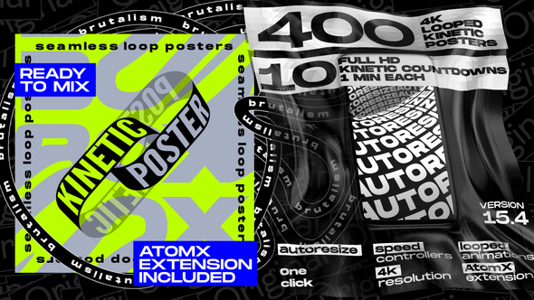 Seamless Loop Kinetic Posters by -sparta- | VideoHive