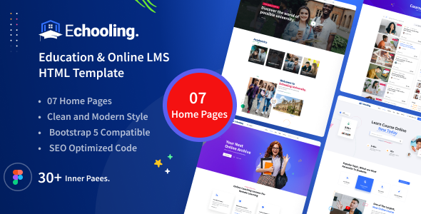 Echooling - Education HTML Template by reacthemes | ThemeForest