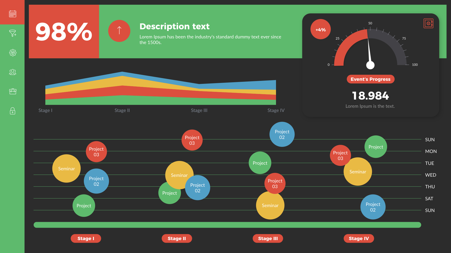Data Dashboards Keynote Presentation Template, Presentation Templates