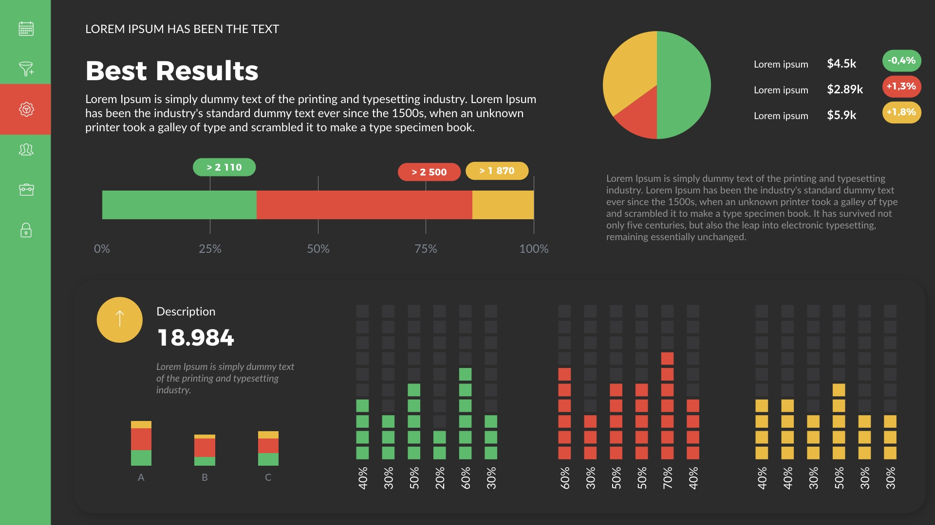 Data Dashboards Keynote Presentation Template, Presentation Templates