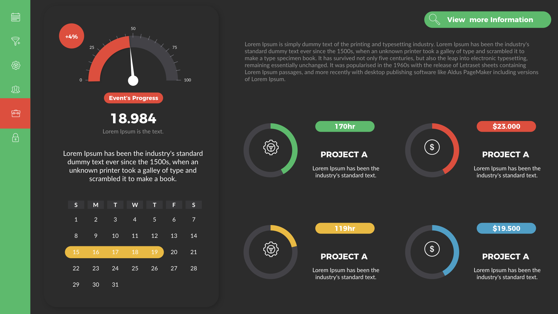 Data Dashboards Keynote Presentation Template, Presentation Templates
