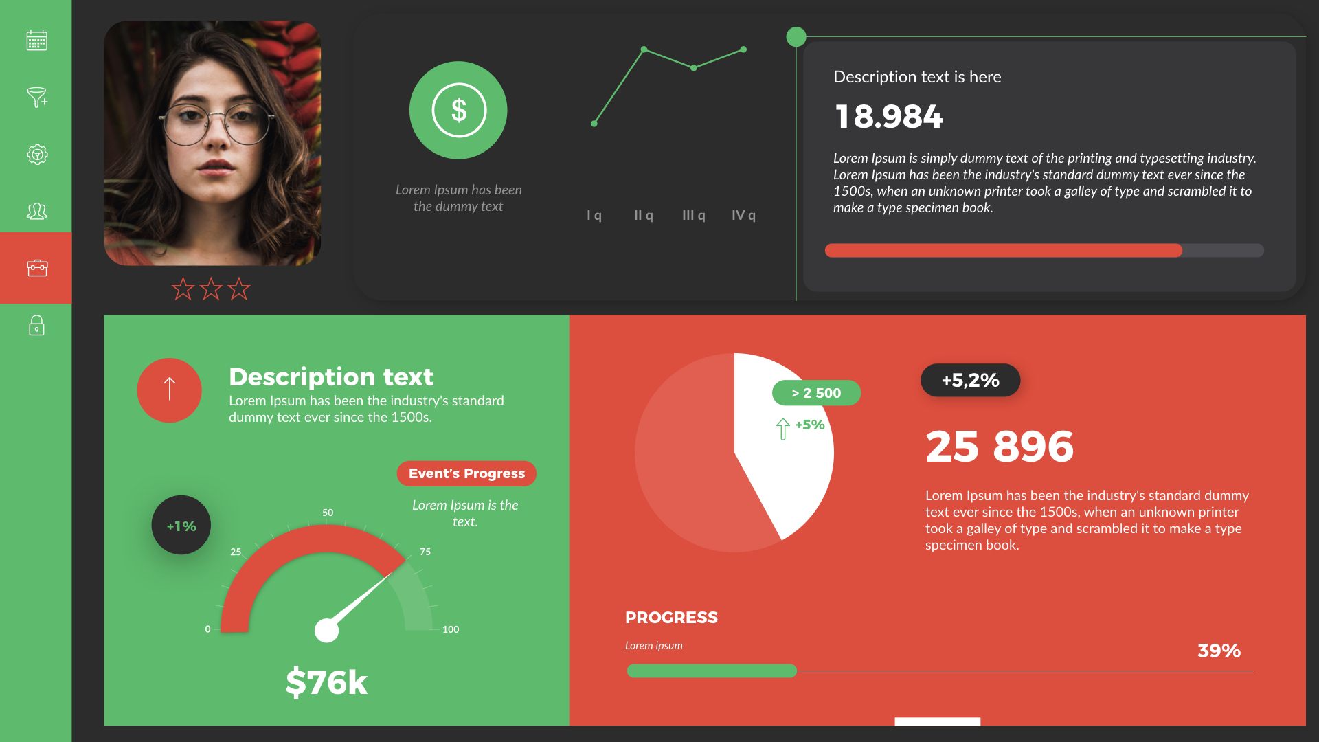 Data Dashboards Keynote Presentation Template, Presentation Templates