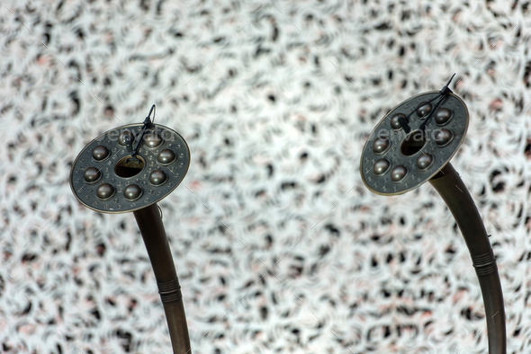 Brass Nordic Viking horn, musical instrument Stock Photo by salajean