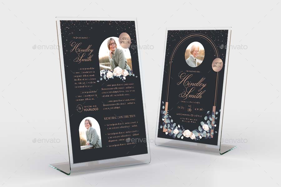 Elegant Funeral Program Template, Print Templates | GraphicRiver