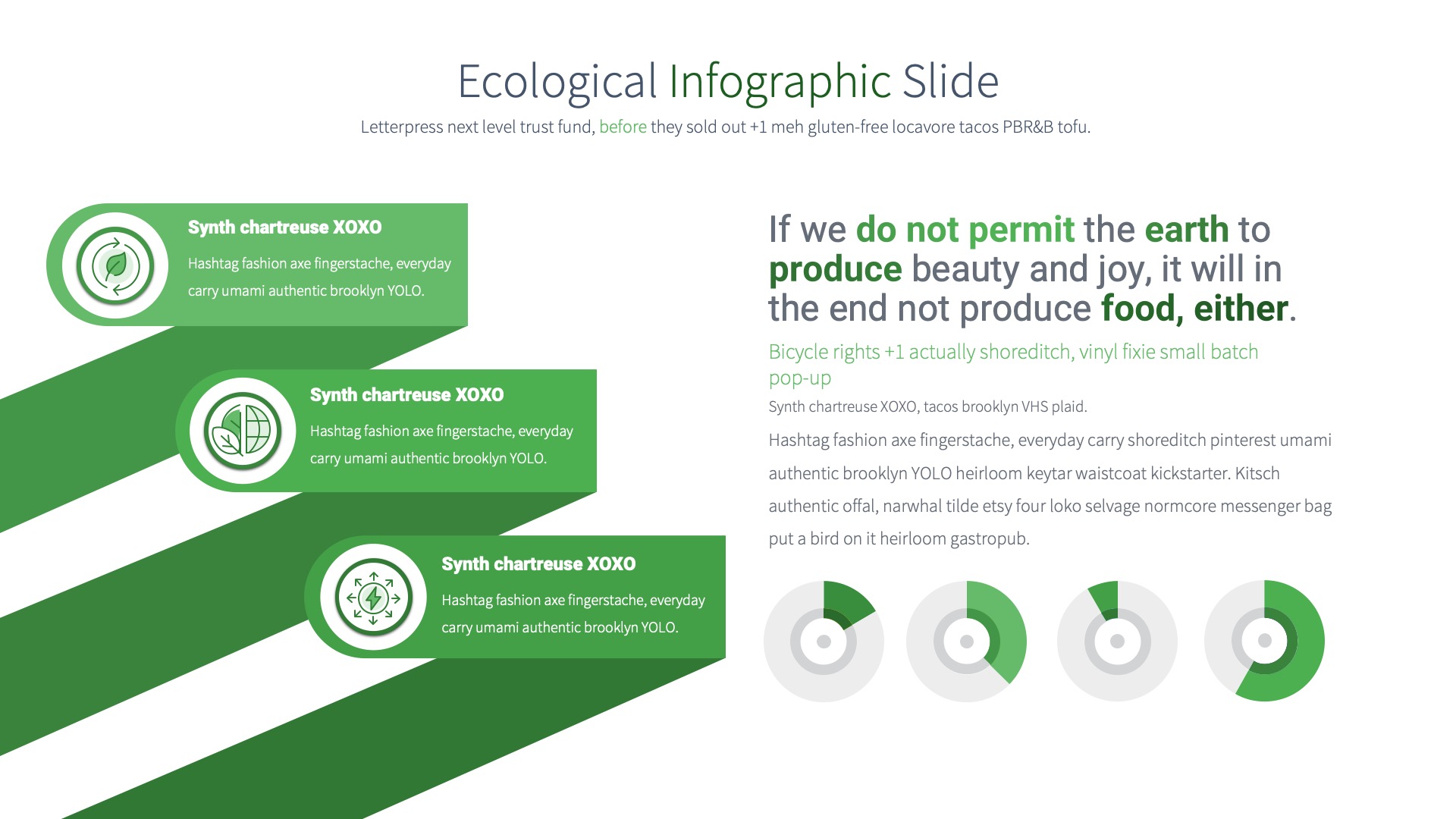 Ecological - PowerPoint Infographics Slides, Presentation Templates