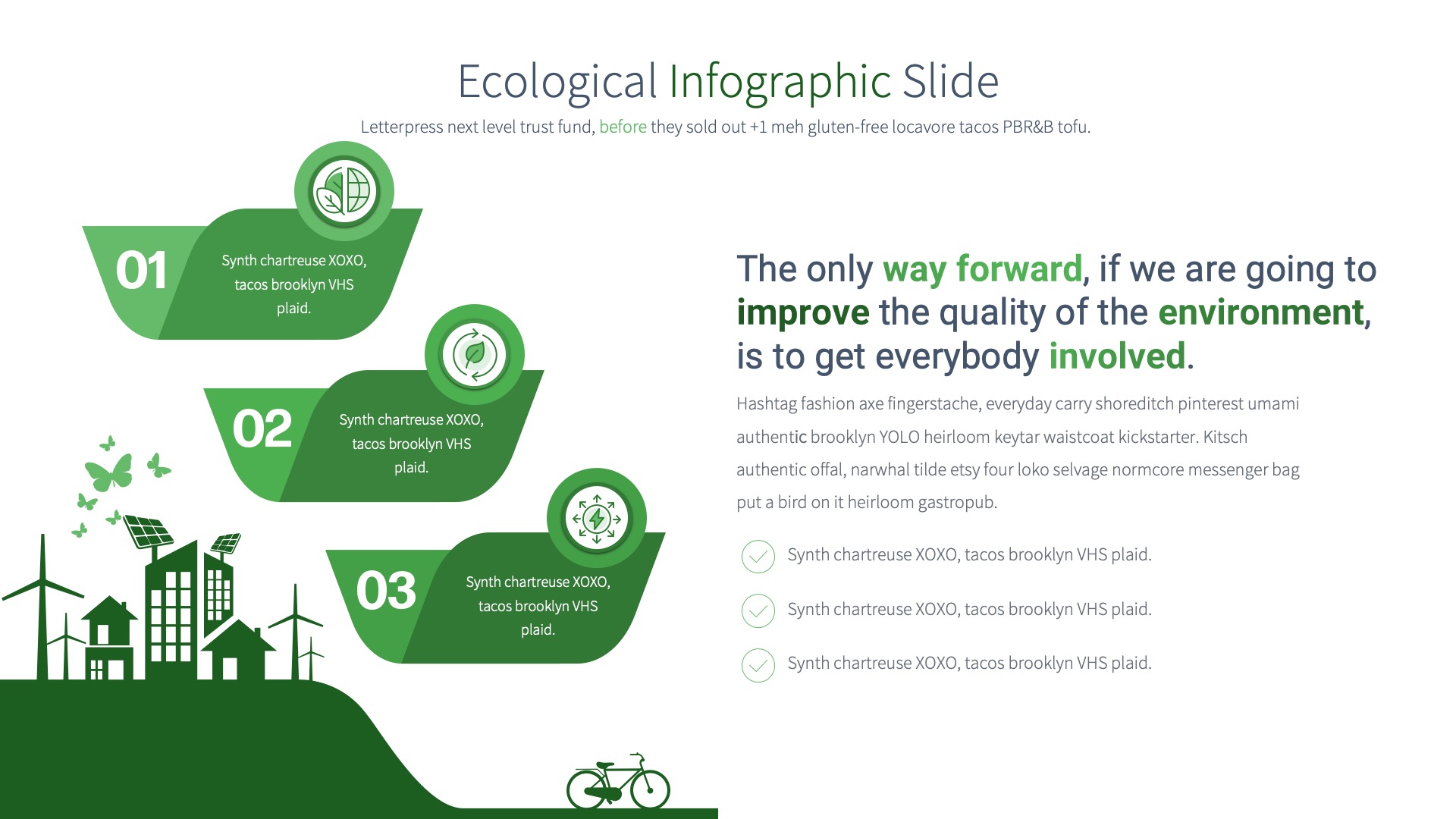 Ecological - PowerPoint Infographics Slides, Presentation Templates