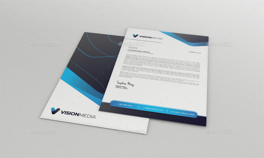 Vision Letterhead, Print Templates | GraphicRiver