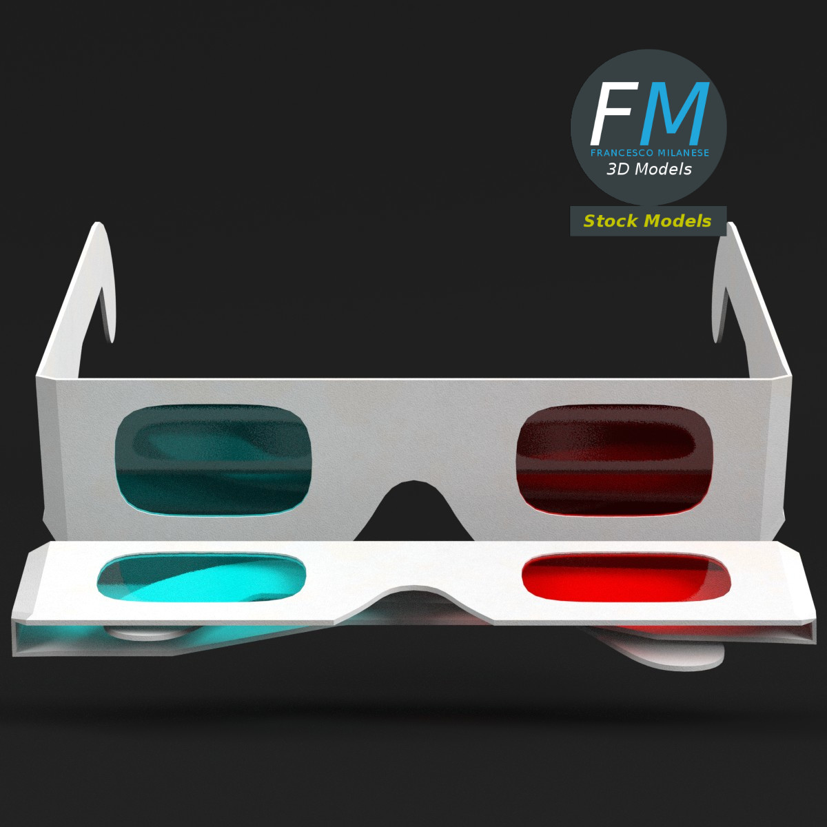 Anaglyph paper glasses by FrancescoMilanese85 | 3DOcean
