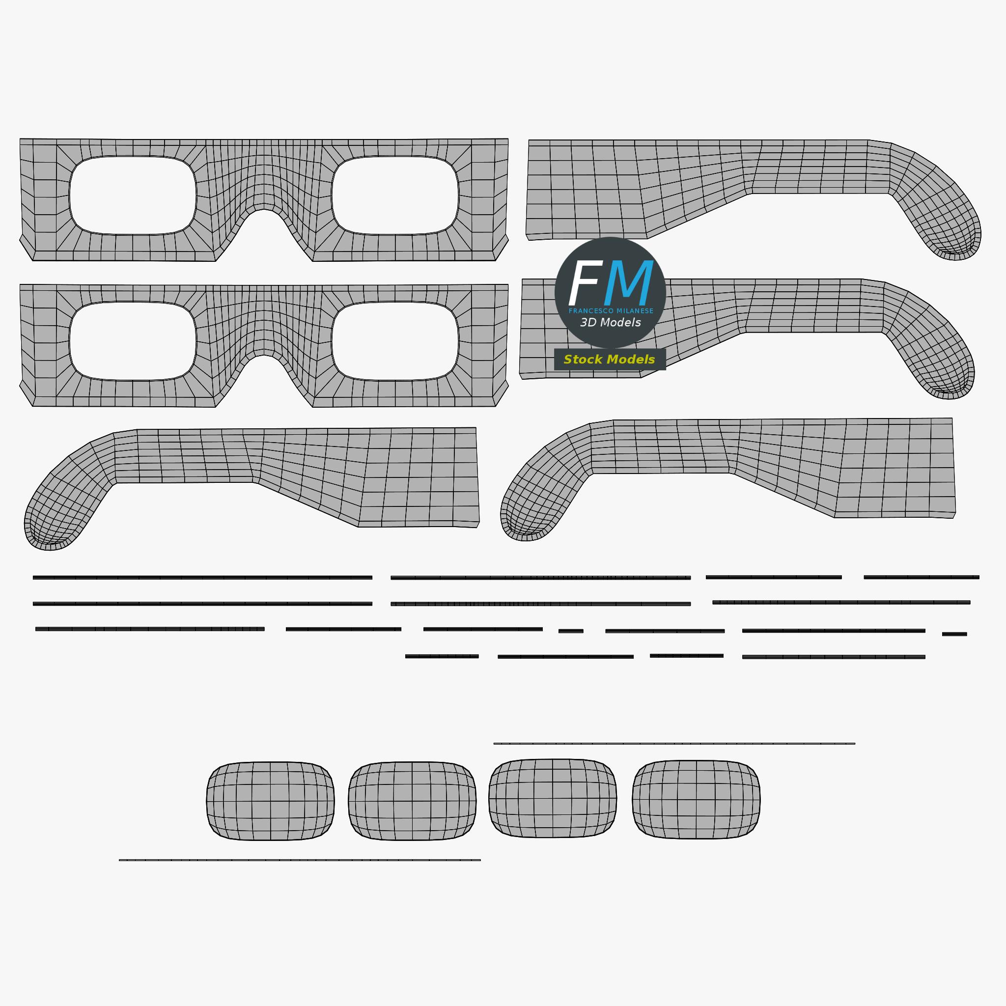 Anaglyph paper glasses by FrancescoMilanese85 | 3DOcean