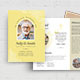 Yellow Funeral Program Template, Print Templates | GraphicRiver
