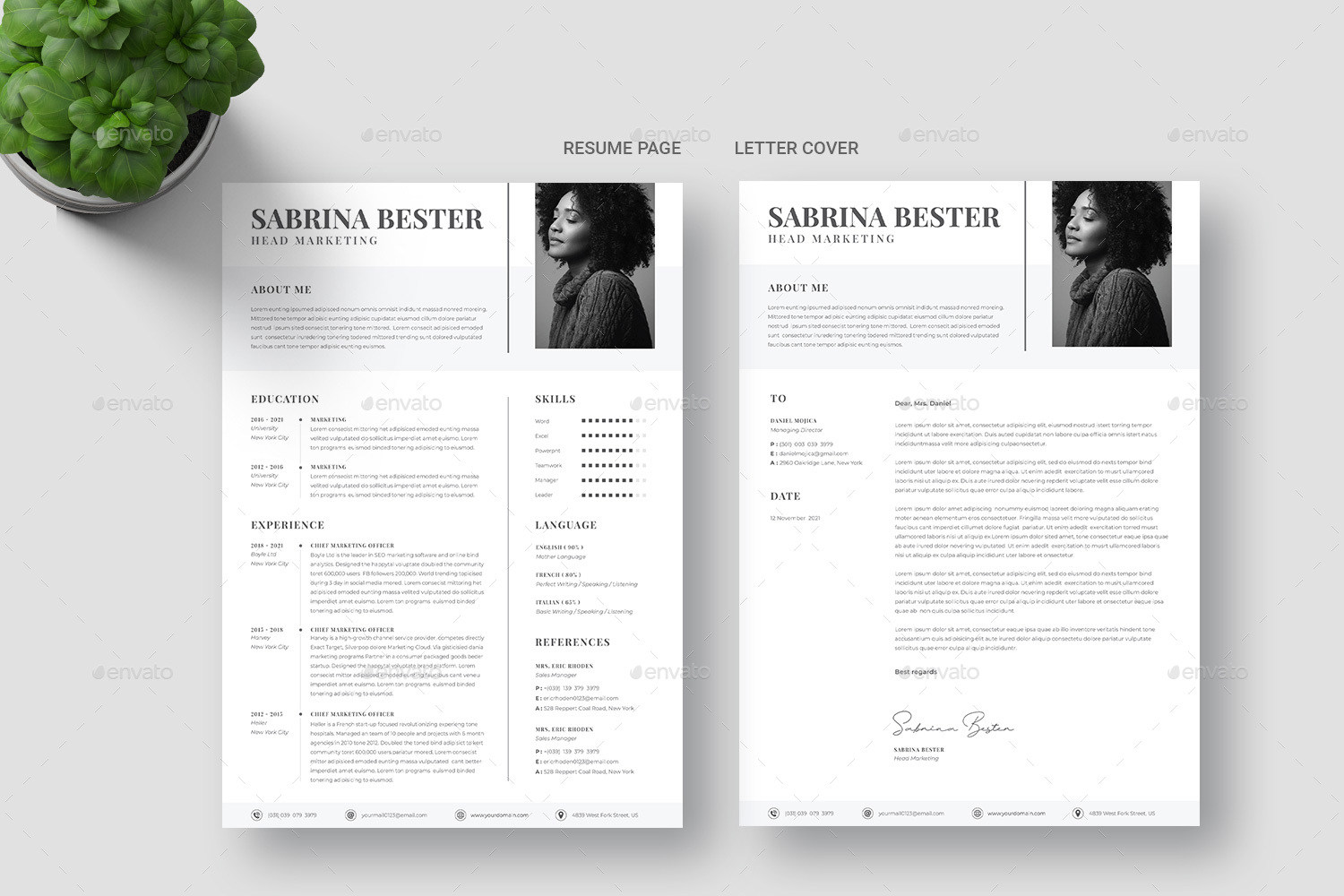 CV Resume Template, Print Templates | GraphicRiver