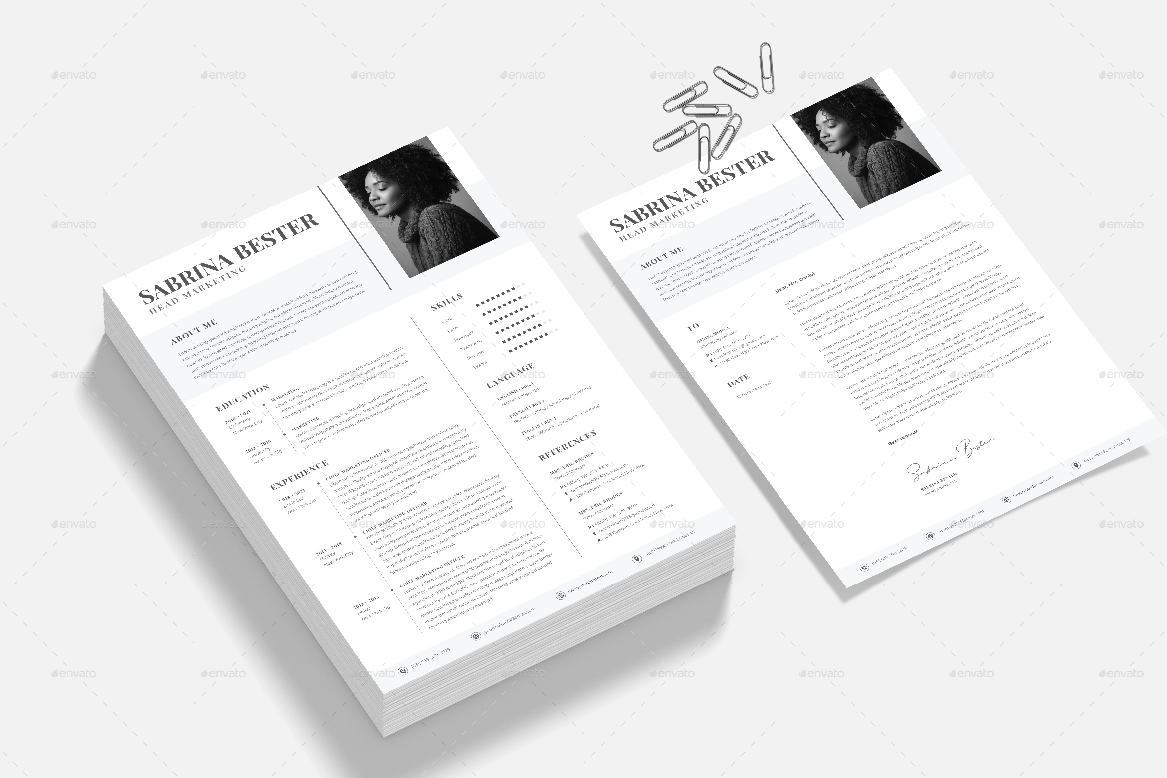 CV Resume Template, Print Templates | GraphicRiver