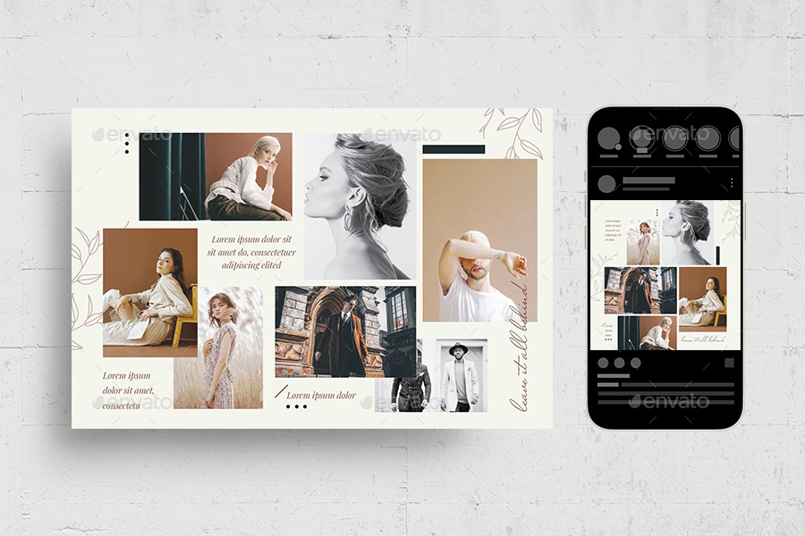 Elegant Photo Collage Card, Print Templates | GraphicRiver