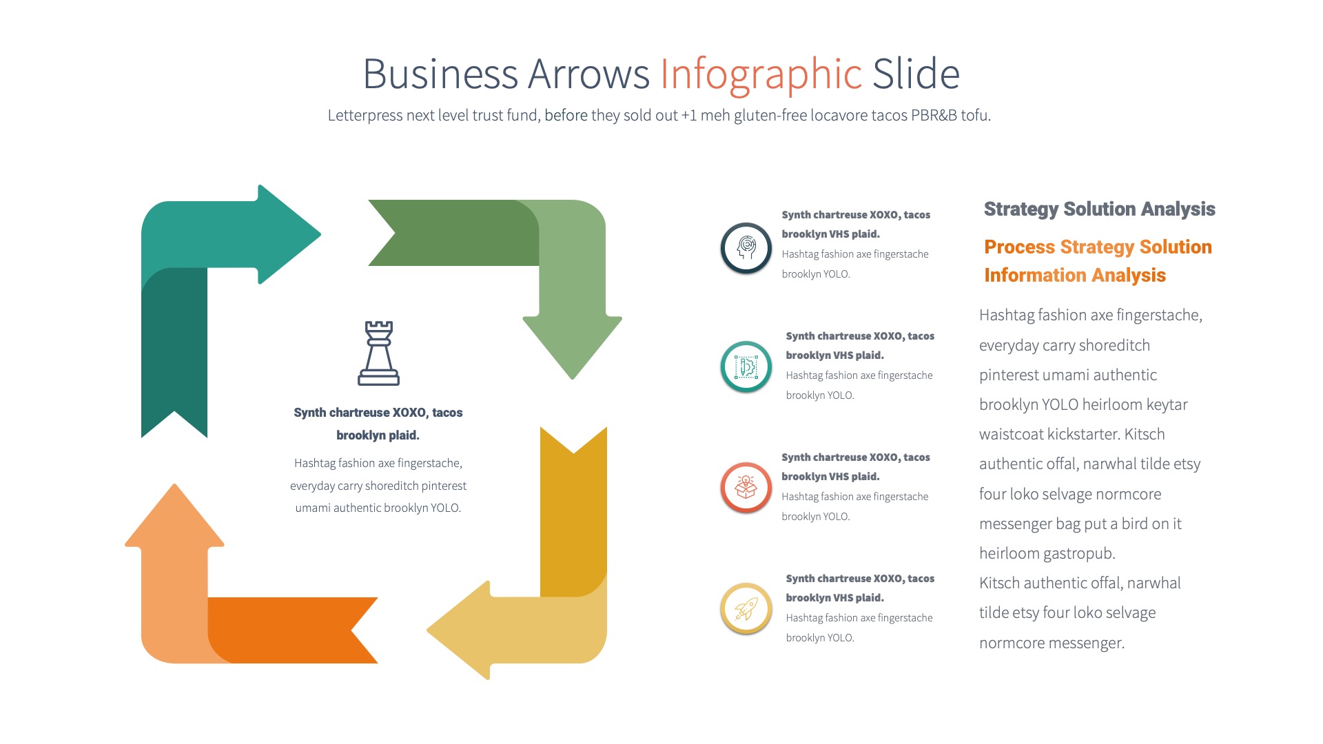Business Arrows - PowerPoint Infographics Slides, Presentation Templates