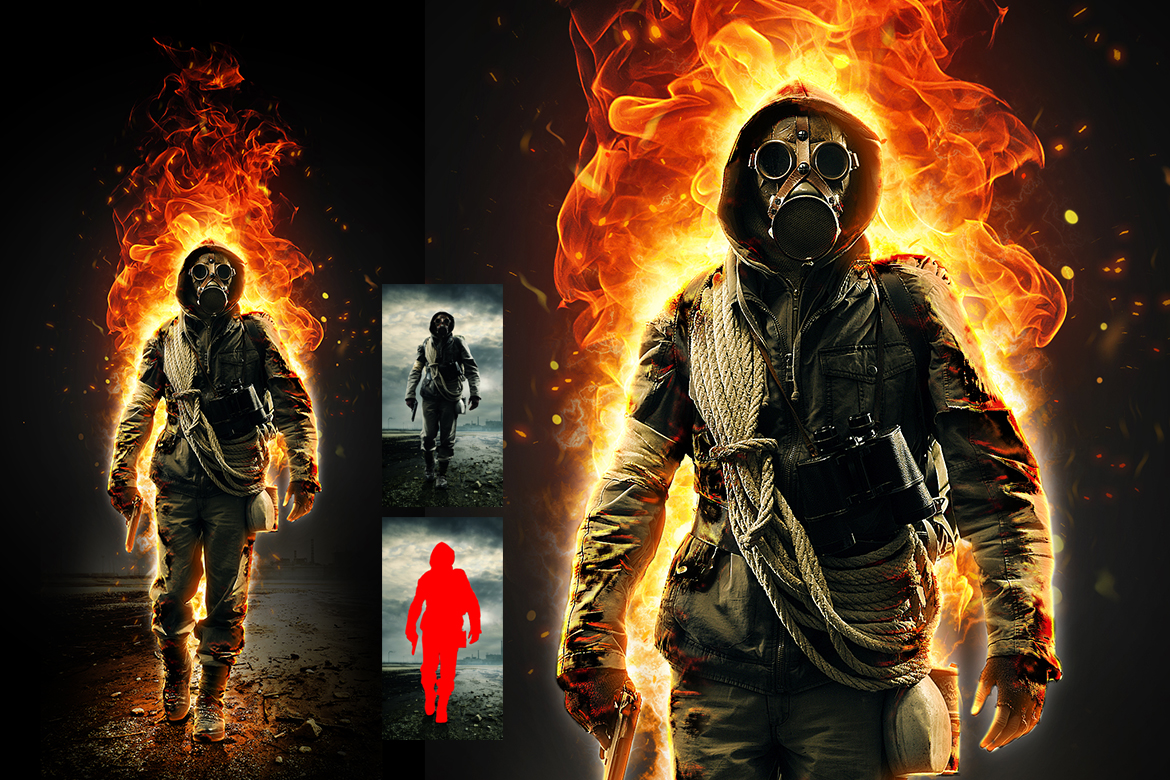 Burn Photoshop Action - Fire Effect, Add-ons | GraphicRiver