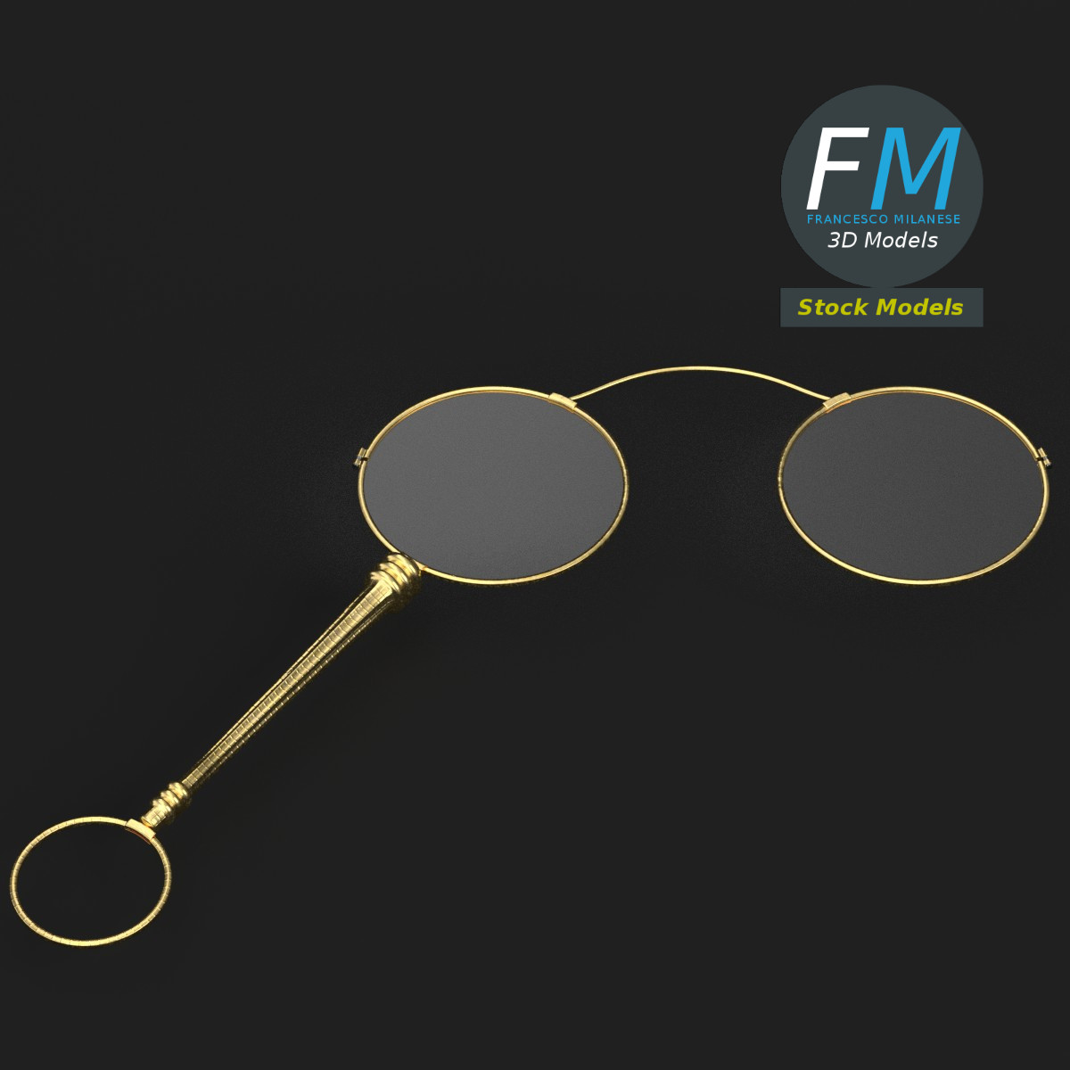 Lorgnette eyeglasses by FrancescoMilanese85 | 3DOcean