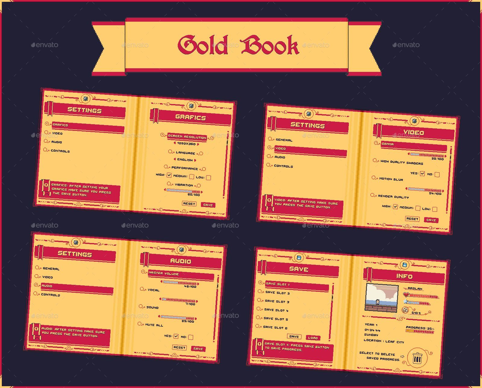 Pocket Inventory Pack #1 : Adventure Book, Game Assets | GraphicRiver