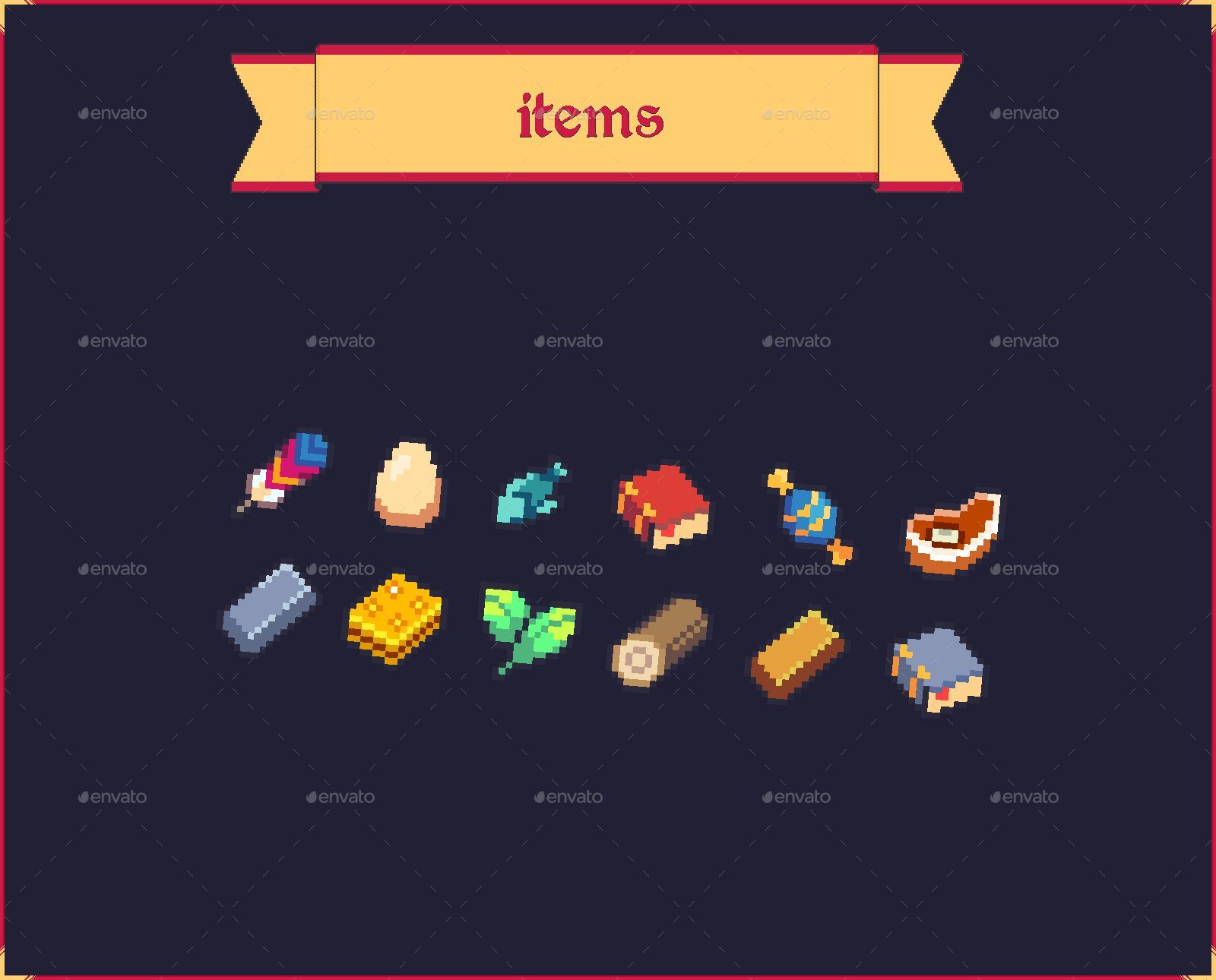 Pocket Inventory Pack #1 : Adventure Book, Game Assets | GraphicRiver