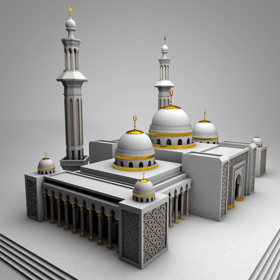 3d mosque model by mohamedabdelgawad | 3DOcean