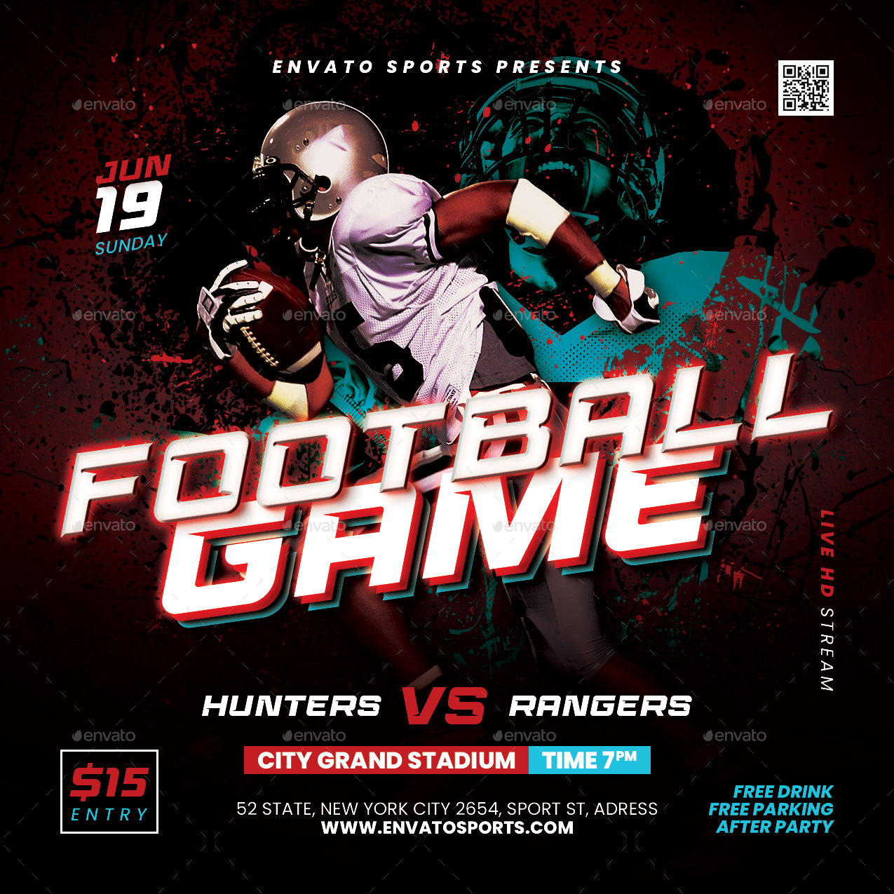 Football Flyer, Print Templates | GraphicRiver