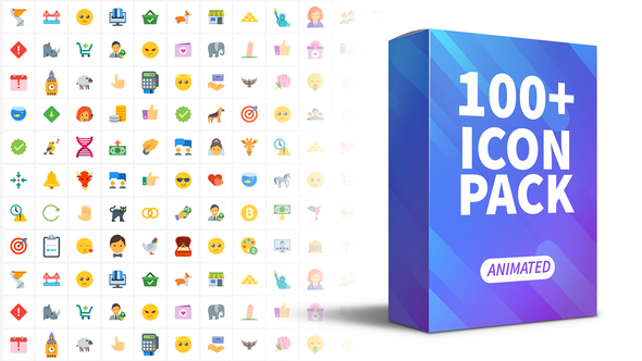 100+ Icon Pack, After Effects Project Files | VideoHive