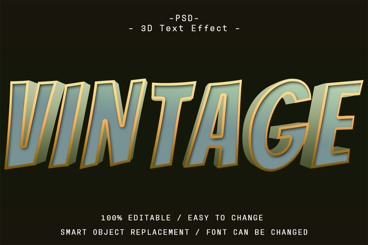 Retro Vintage 3D Text Effects, Add-ons | GraphicRiver
