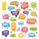Flat Cartoon Text Bubbles, Vectors | GraphicRiver