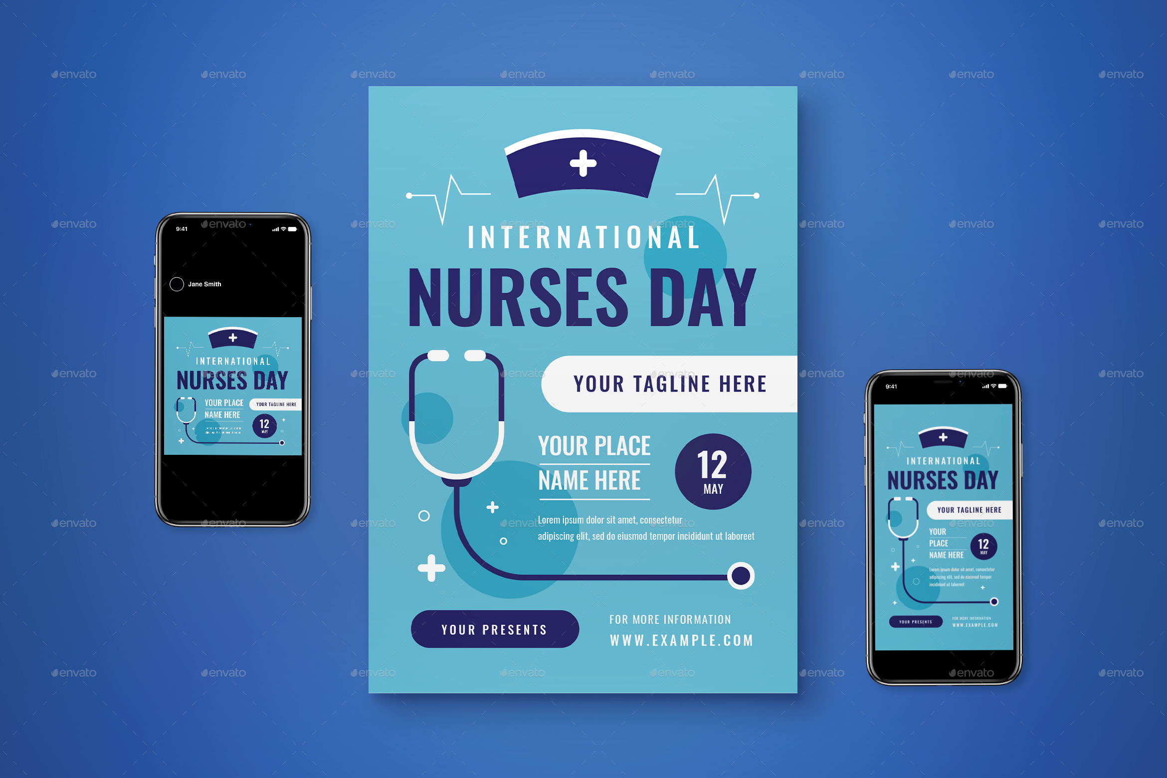 International Nurses Day Flyer Set, Print Templates | GraphicRiver