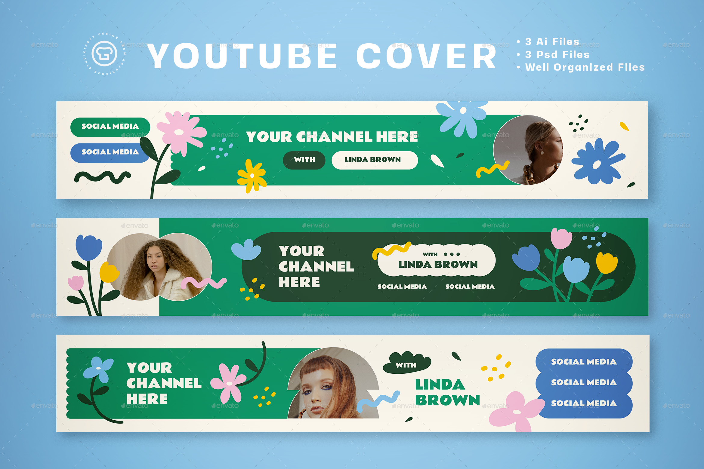 Spring Youtube Cover by graphicook | GraphicRiver