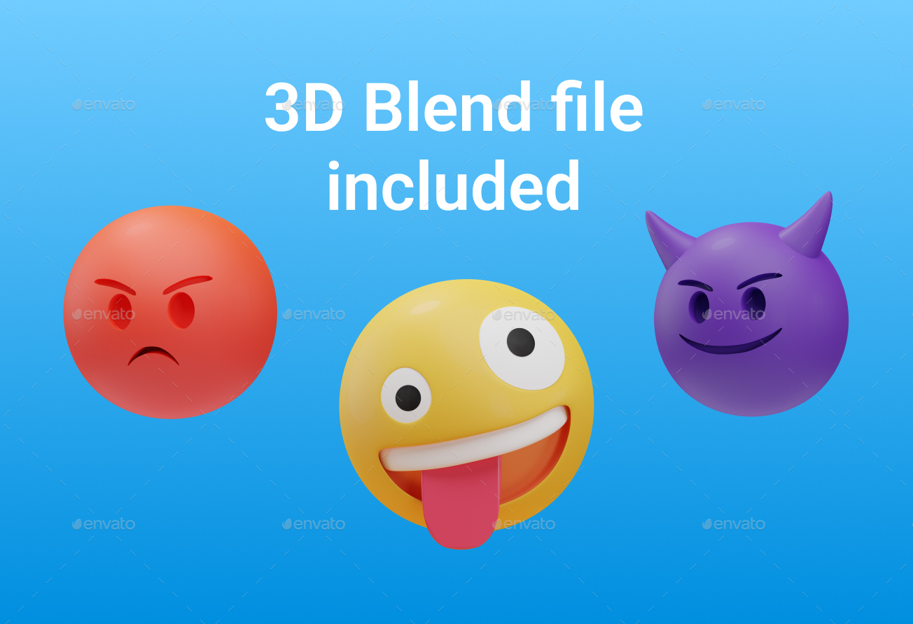 Emoji 3D Illustration, Graphics | GraphicRiver