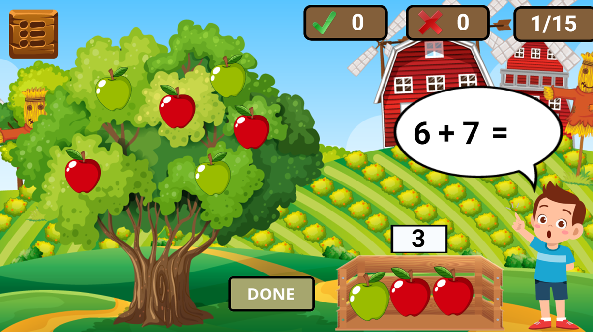 Apple Math - Educational Game for Kids - HTML5/Mobile - (C3p) by RichGames