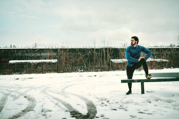 Stretching In Cold Stock Photo by micens | PhotoDune