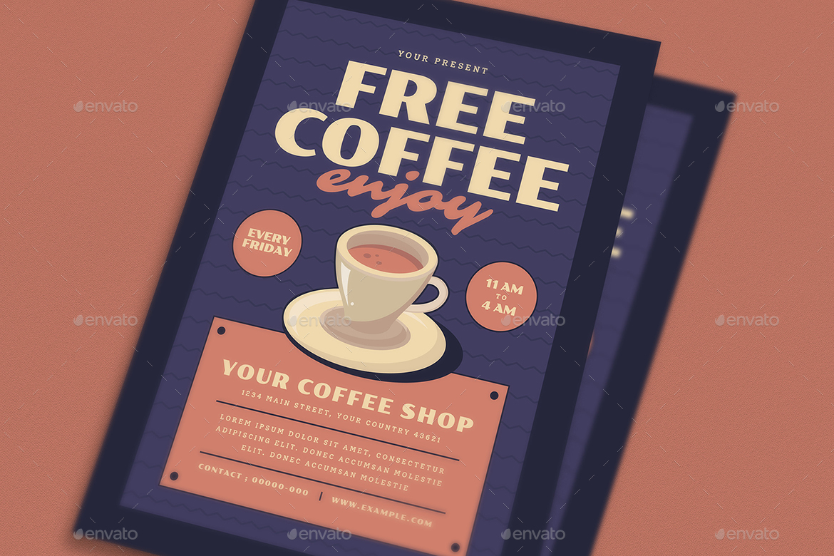 Free Coffee Shop Flyer, Print Templates | GraphicRiver