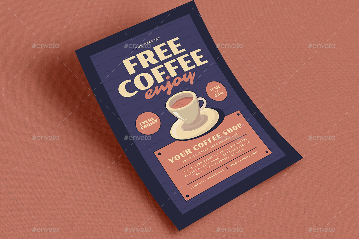 Free Coffee Shop Flyer, Print Templates | GraphicRiver