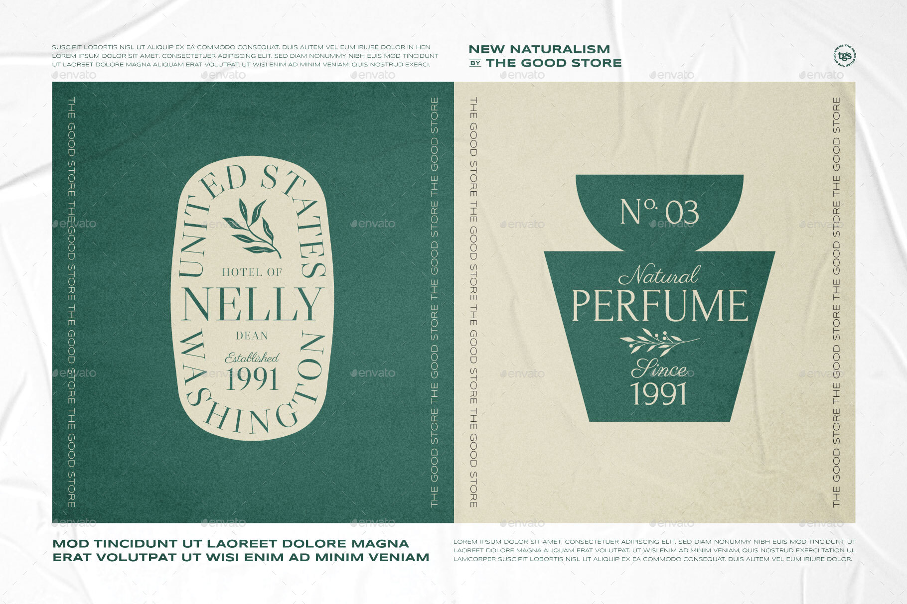 New Naturalism Logo Badges, Web Elements | GraphicRiver