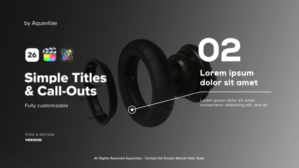 Simple Titles & Call-Outs for Motion & FCPX, Apple Motion Templates