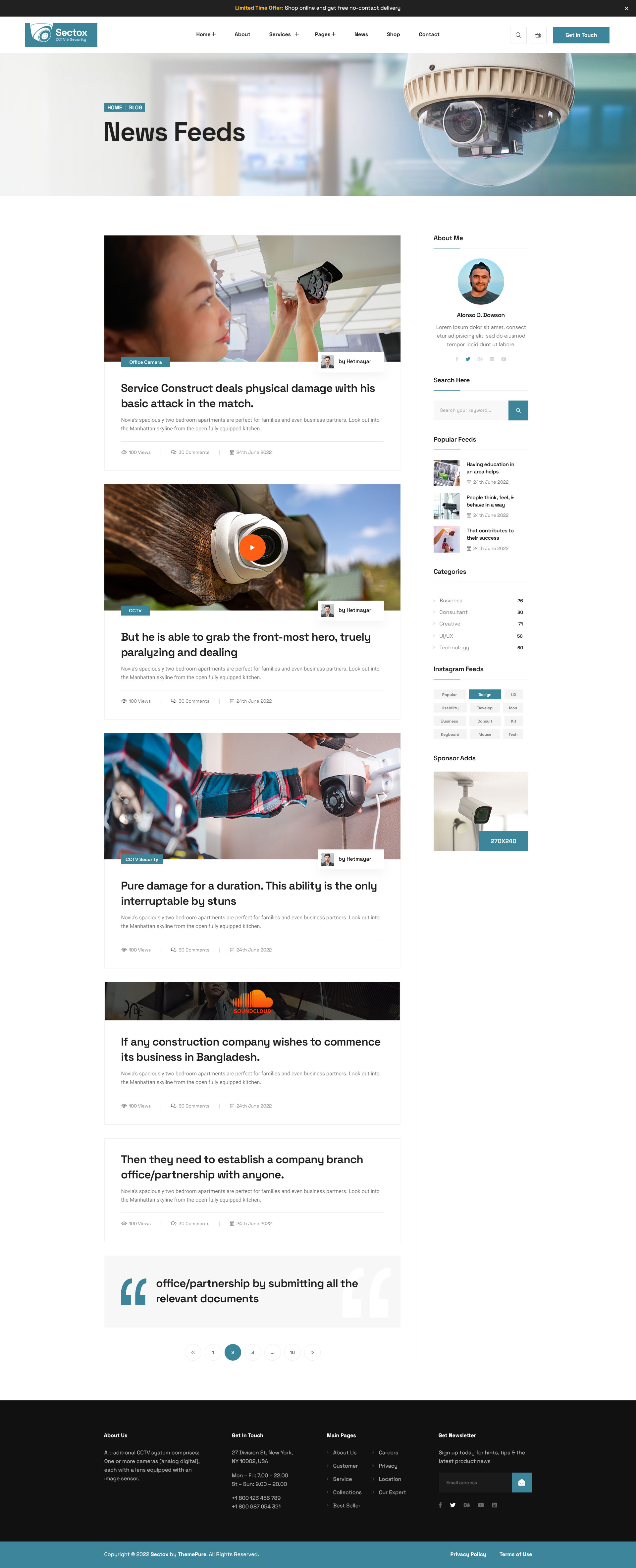 Sectox - CCTV & Security PSD Template by Theme_Pure | ThemeForest