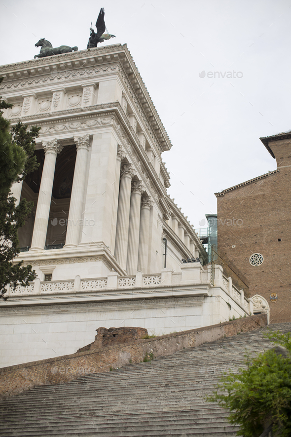 Stairs of Cordonata Capitolina in Rome, Italy Stock Photo by BGStock72