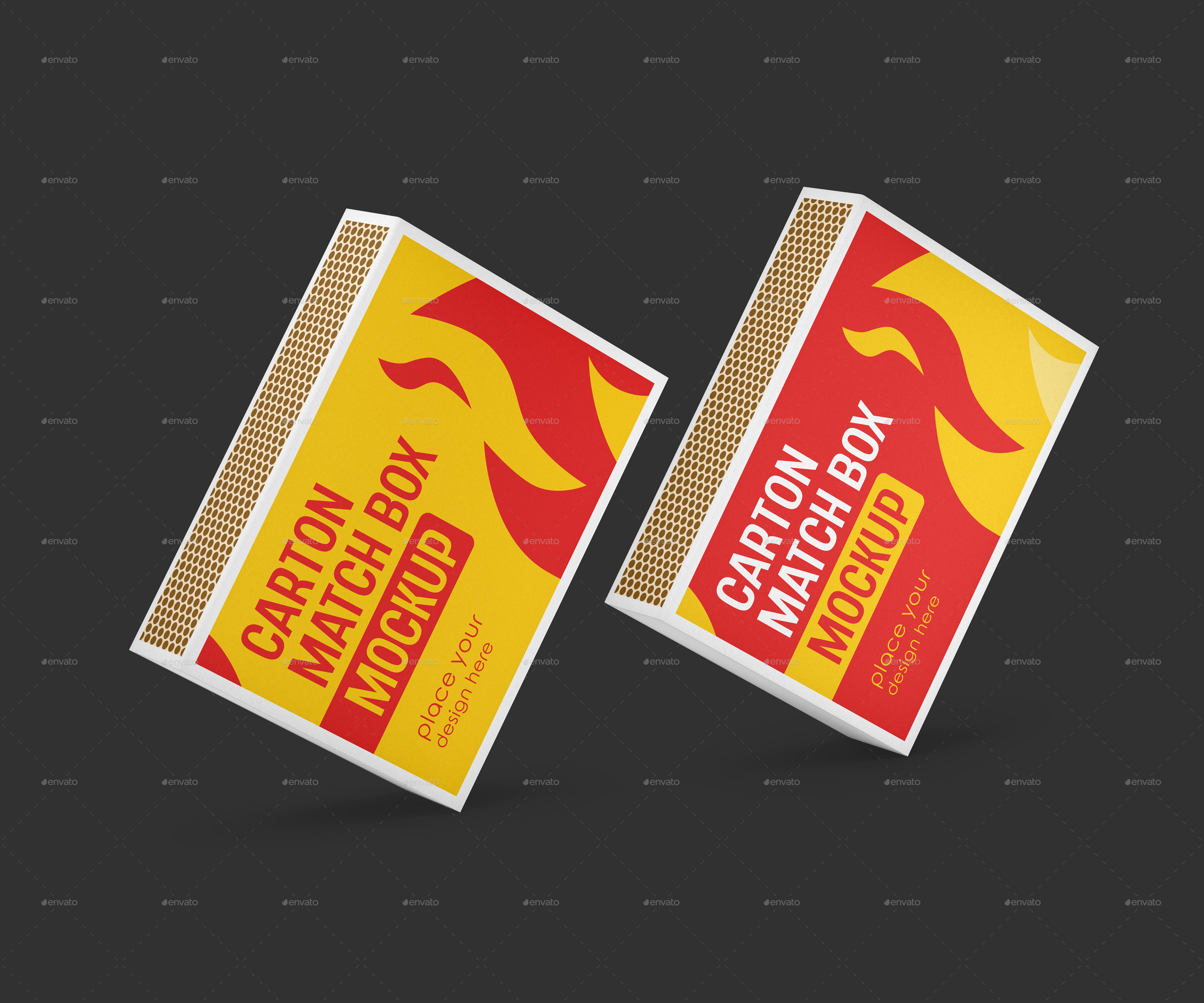 Carton Match Box Mockup Set, Graphics | GraphicRiver