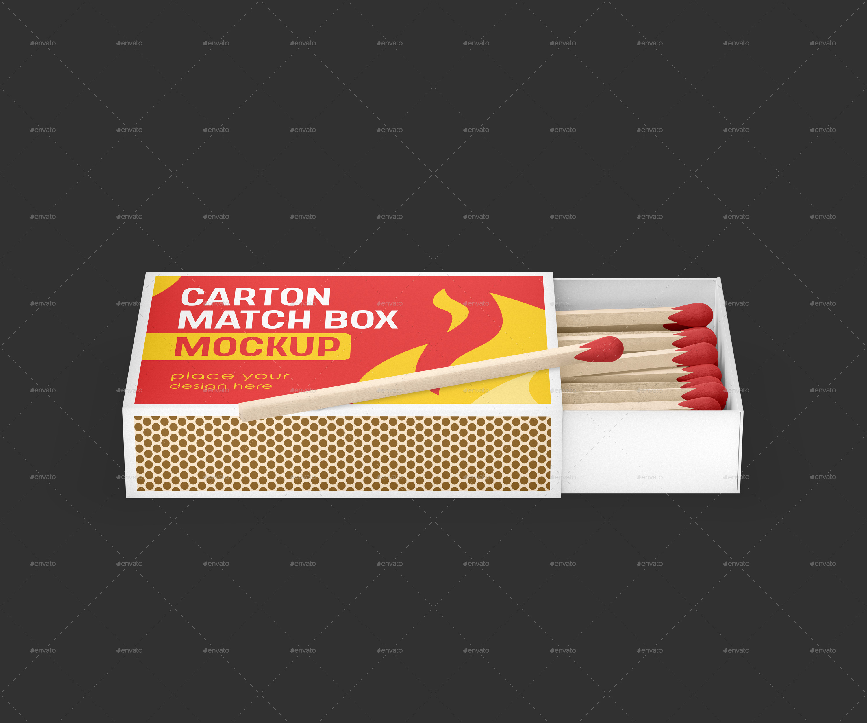 Carton Match Box Mockup Set, Graphics | GraphicRiver
