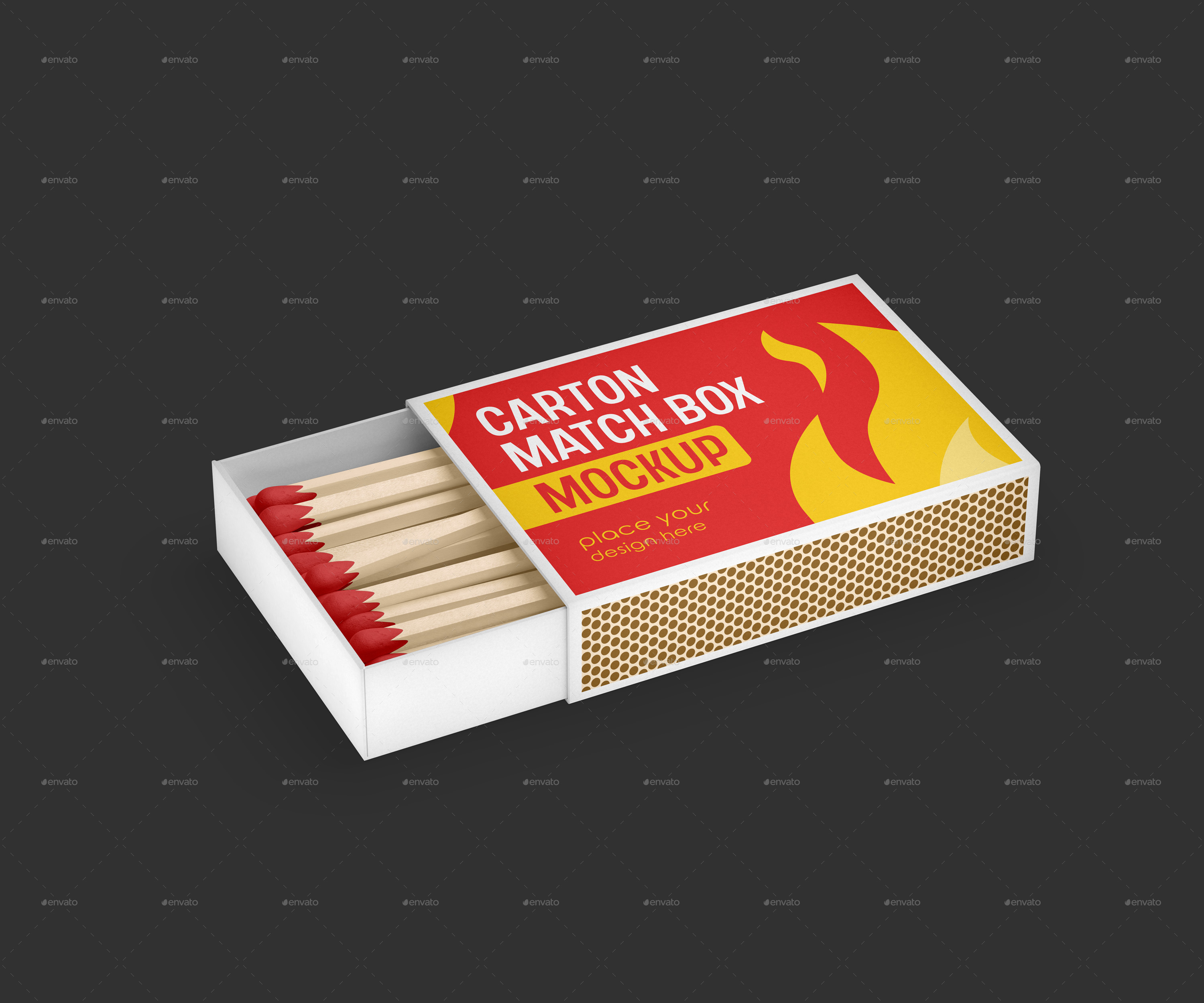 Carton Match Box Mockup Set, Graphics | GraphicRiver