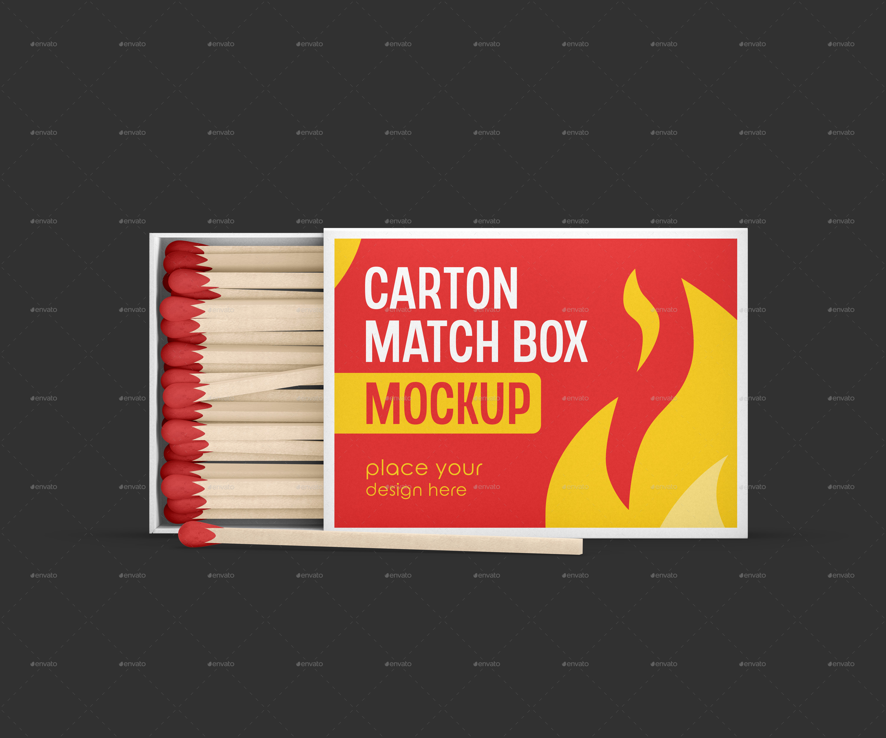 Carton Match Box Mockup Set, Graphics | GraphicRiver