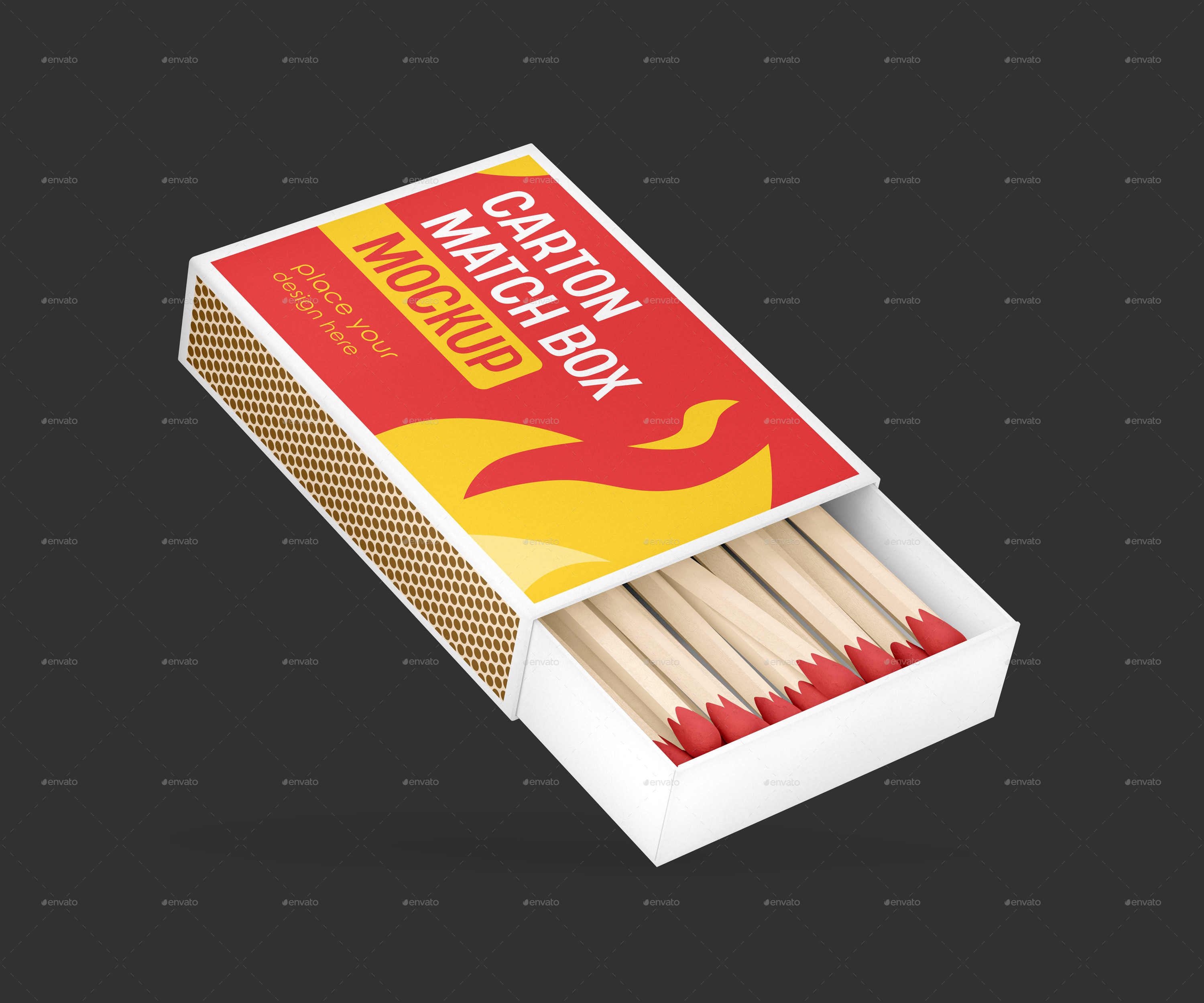Carton Match Box Mockup Set, Graphics | GraphicRiver
