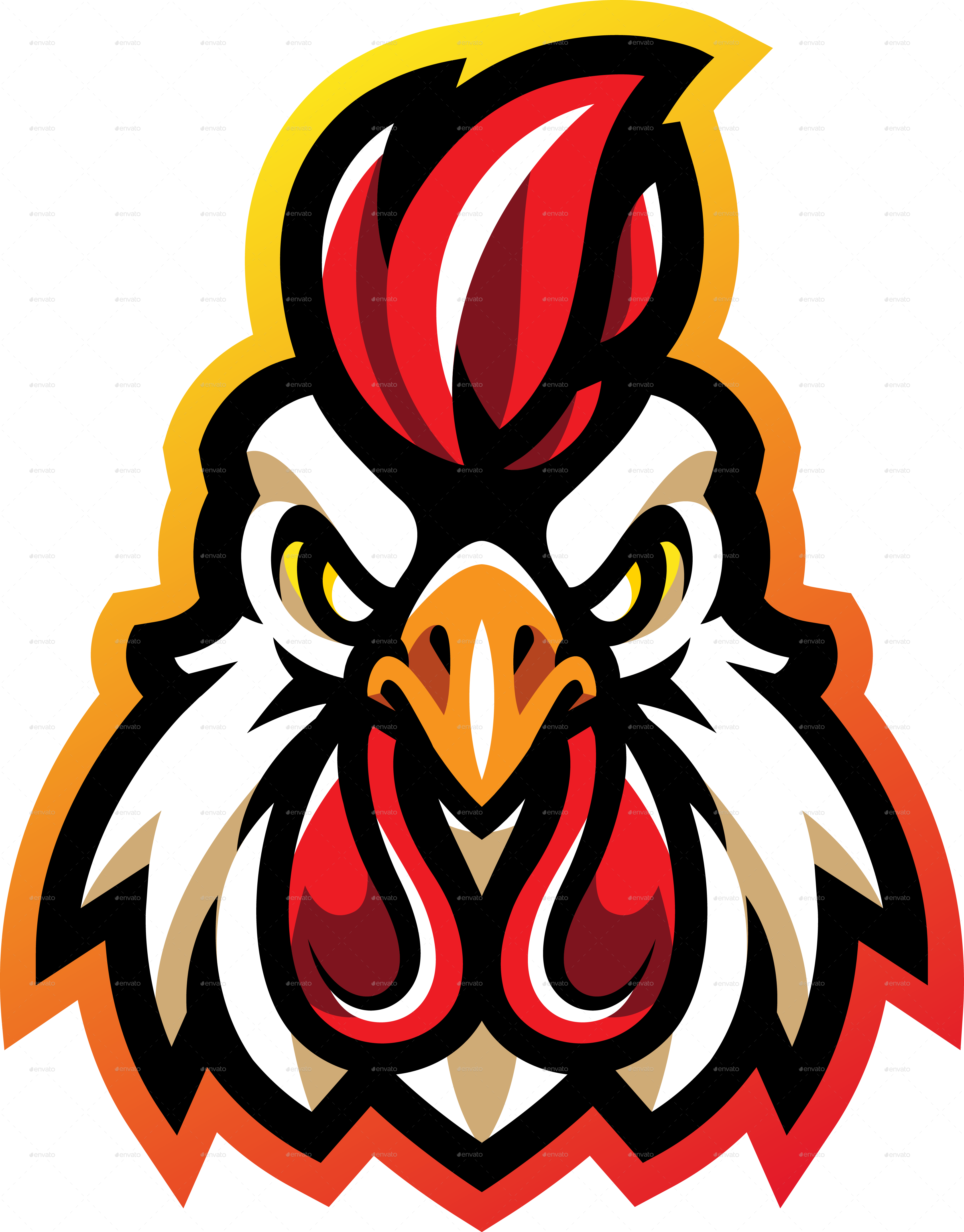 Rooster Head Esport Mascot, Vectors | GraphicRiver