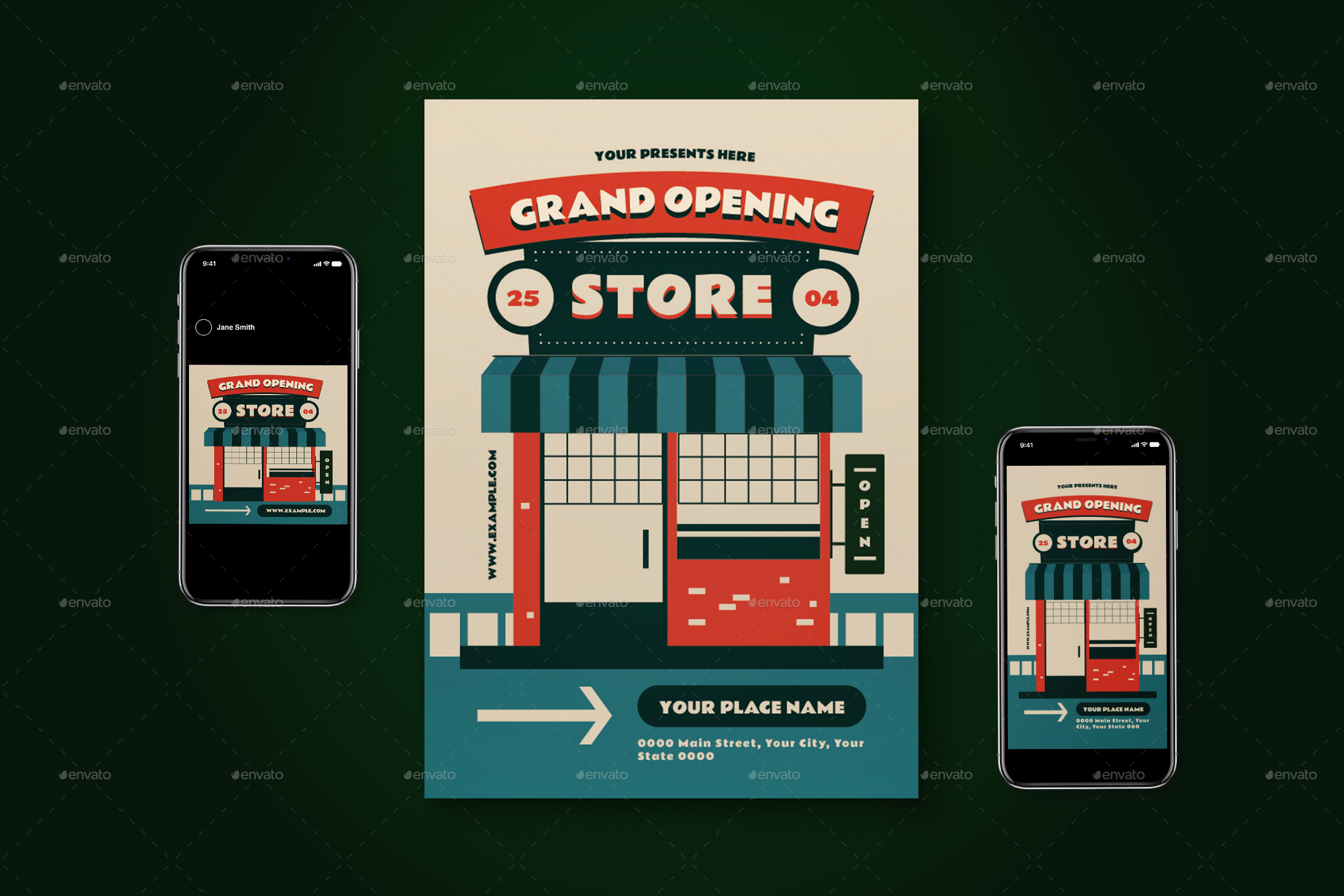 Grand Opening Store Flyer Set, Print Templates | GraphicRiver