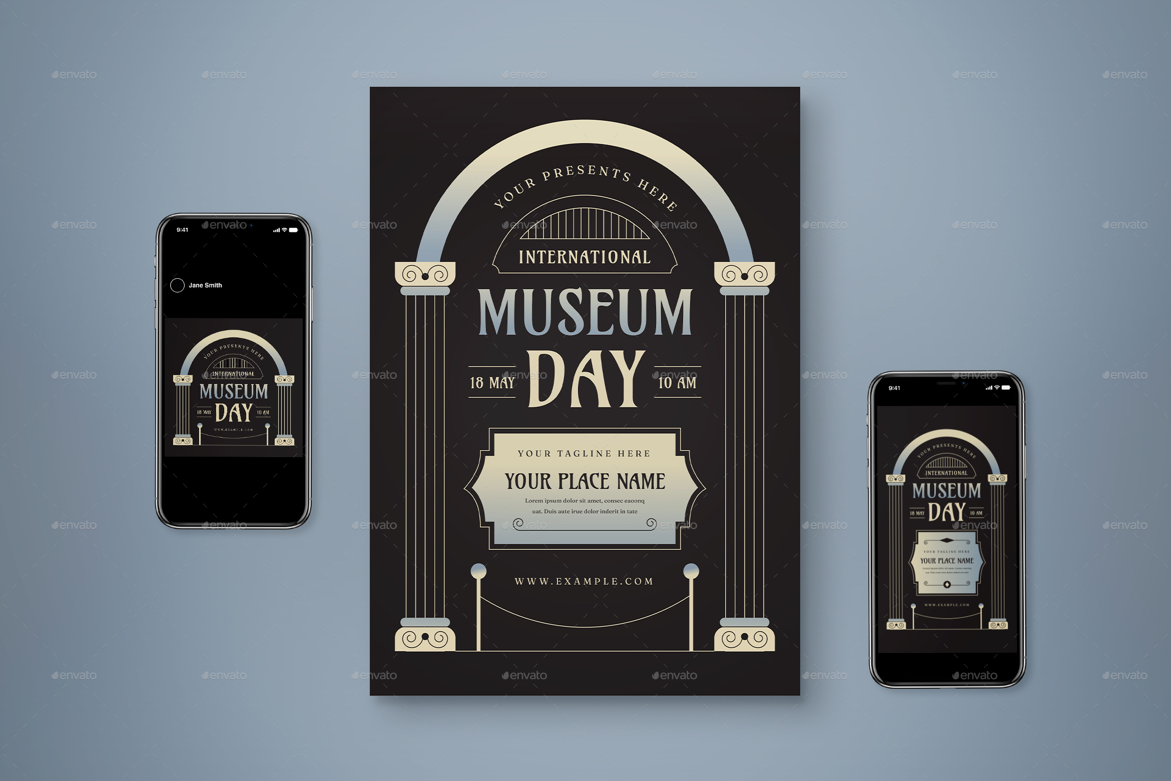 International Museum Day Flyer Set, Print Templates | GraphicRiver