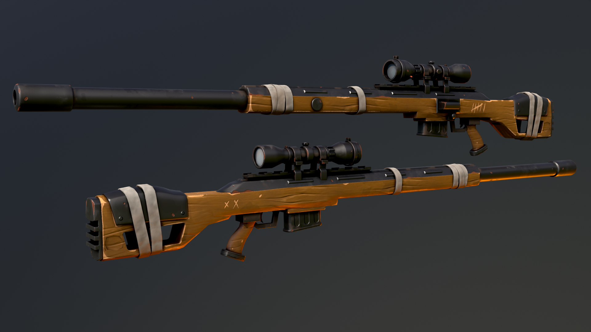 Warfare Magnum British Stylized Sniper Gun by ahmadali55 | 3DOcean