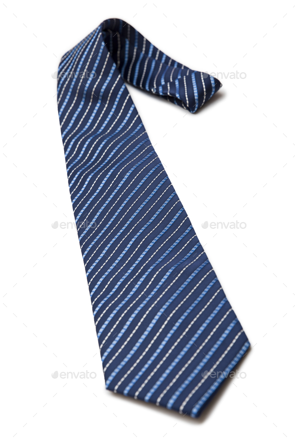Striped necktie isolated on white background Stock Photo by BGStock72
